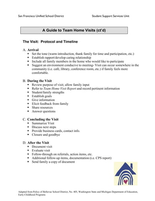 A guide to team home visits | PDF