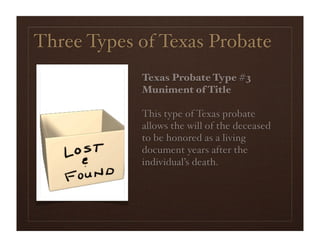 A Guide To Texas Probate Law | PDF