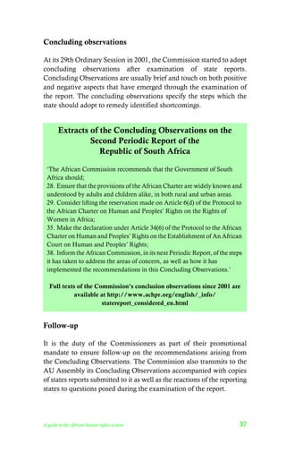 A Guide to the African Human Rights System | PDF