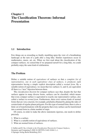 A guide to the classification theorem for compact surfaces | PDF