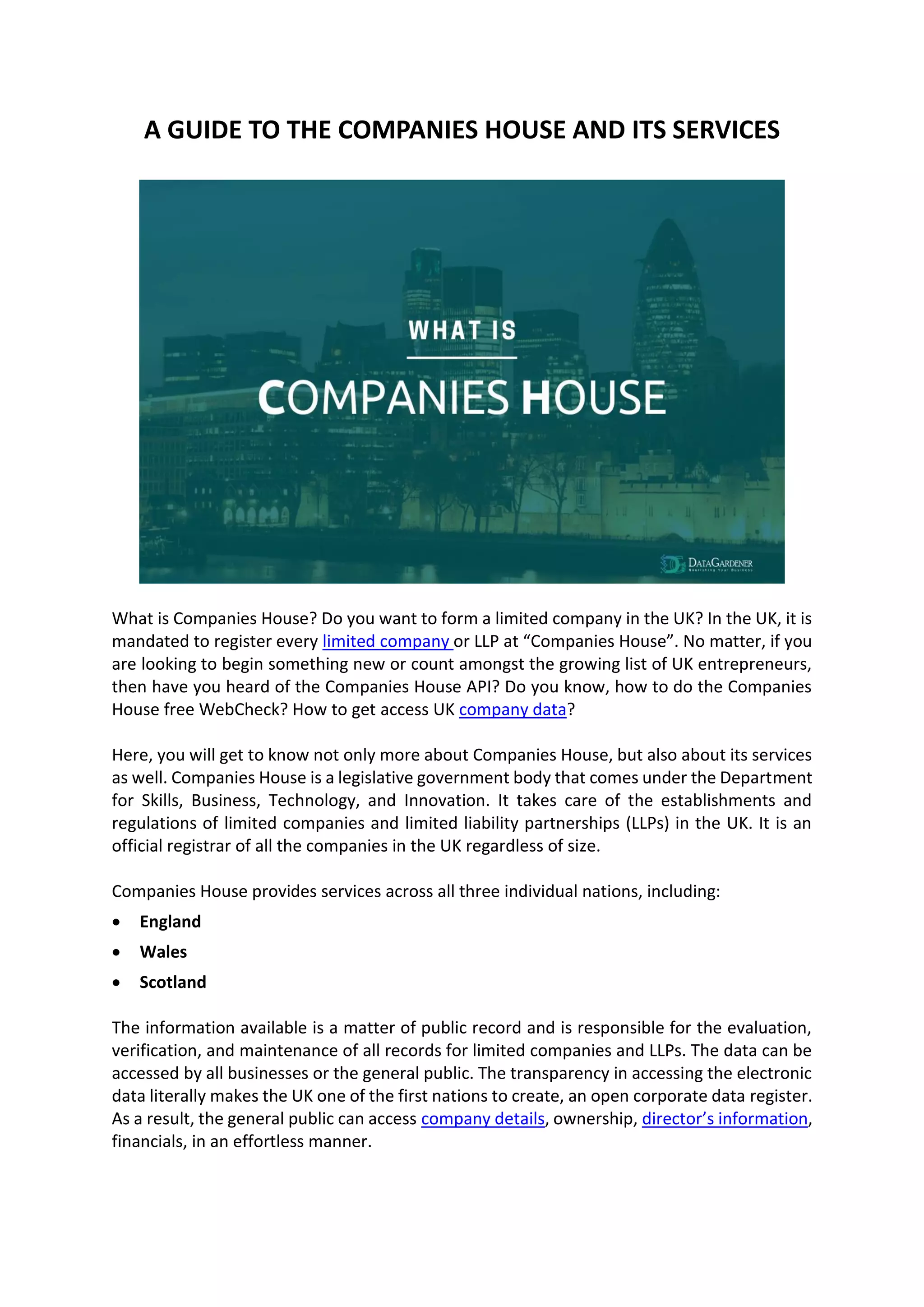 What is Companies House? | PDF | Business Accounting & Finance | Business