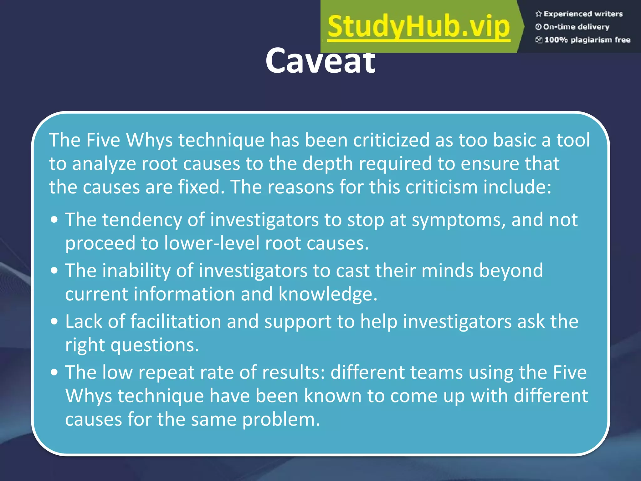 A Guide To The Five Whys Technique | PDF