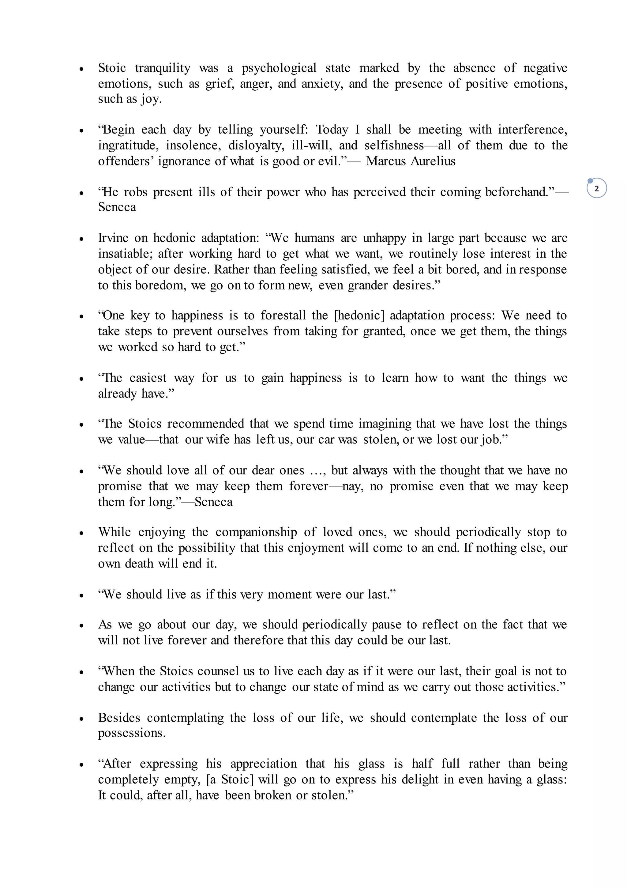 A guide to the good life summary | DOCX | Wellness | Healthy Living