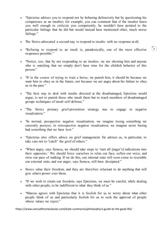 A guide to the good life summary | DOCX | Wellness | Healthy Living