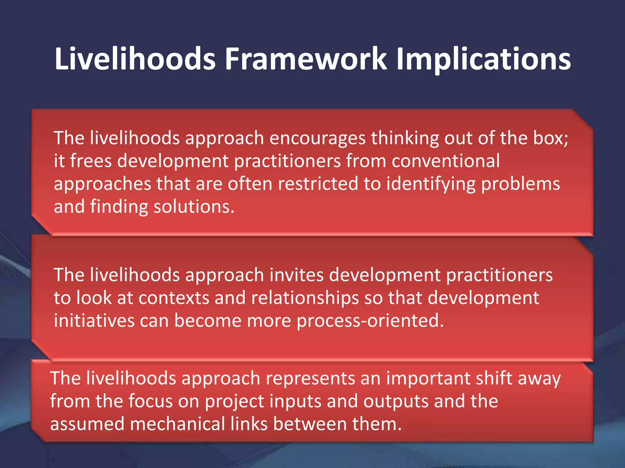 A Guide to the Livelihoods Framework | PPTX