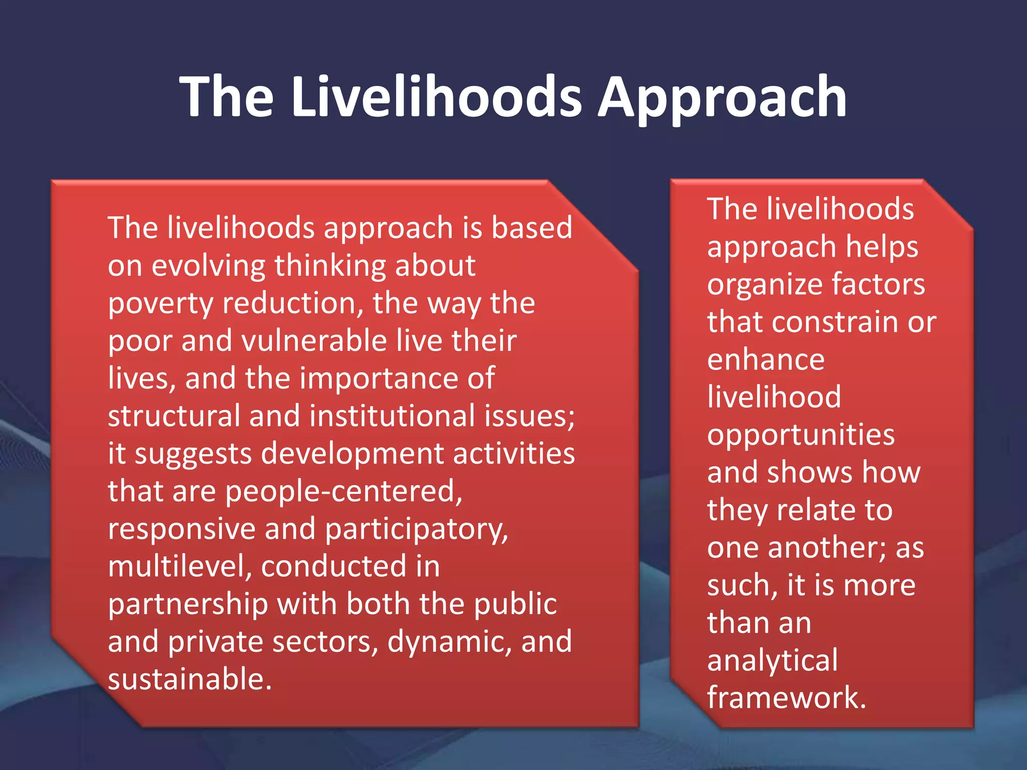 A Guide to the Livelihoods Framework | PPTX
