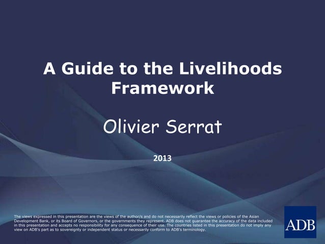 A Guide to the Livelihoods Framework | PPTX
