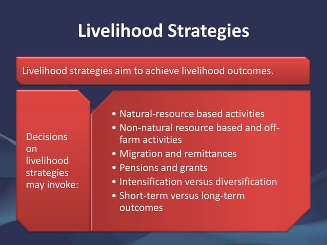 A Guide to the Livelihoods Framework | PPTX