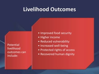 A Guide to the Livelihoods Framework | PPTX