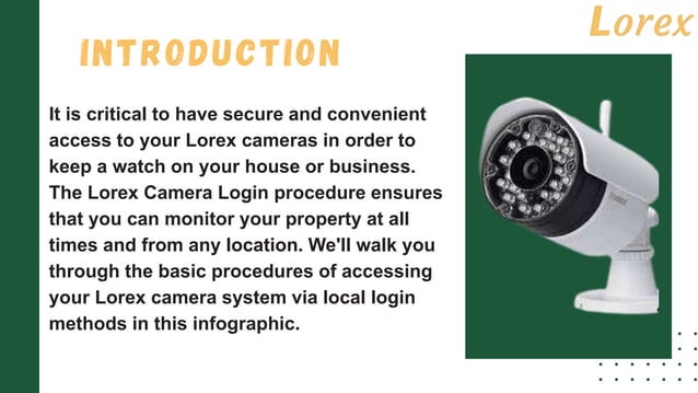 A Guide to the Lorex Camera Login | PPTX