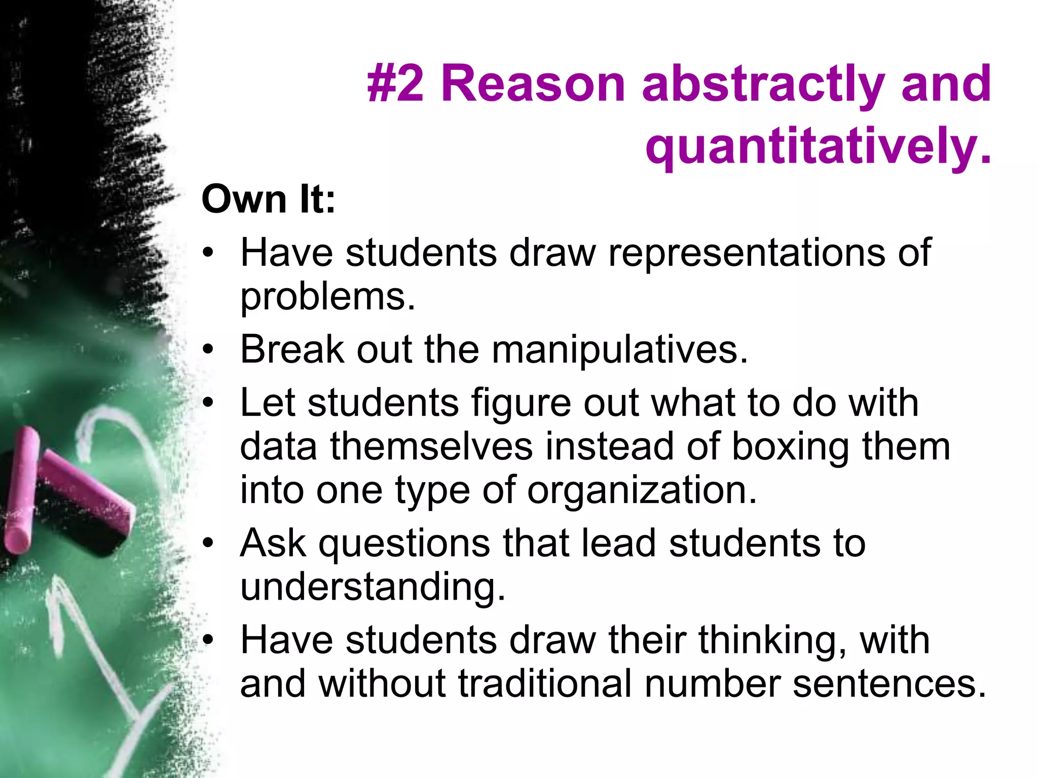 A Guide to the Mathematical Practice Standards in Mathematics.ppt ...