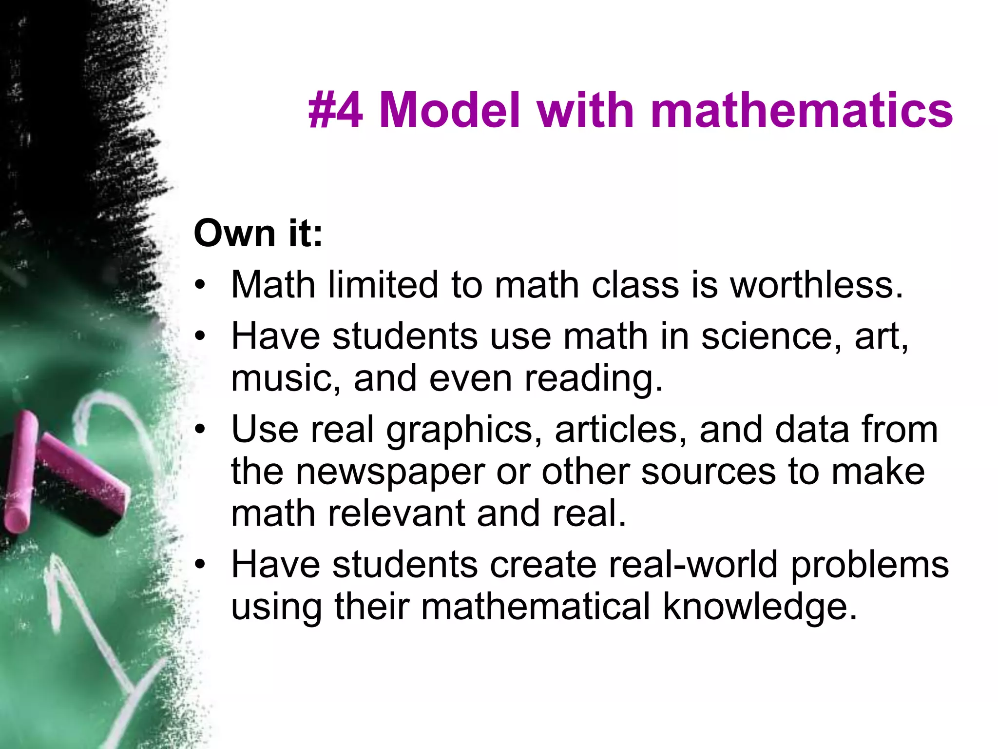 A Guide to the Mathematical Practice Standards in Mathematics.ppt ...