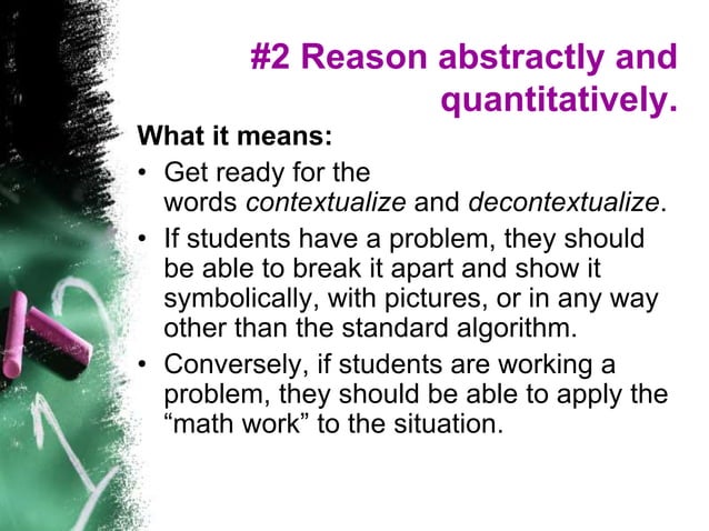 A Guide to the Mathematical Practice Standards in Mathematics.ppt ...