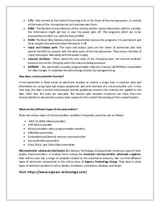 A guide to the microcontroller, its functioning, types, and applications .pdf