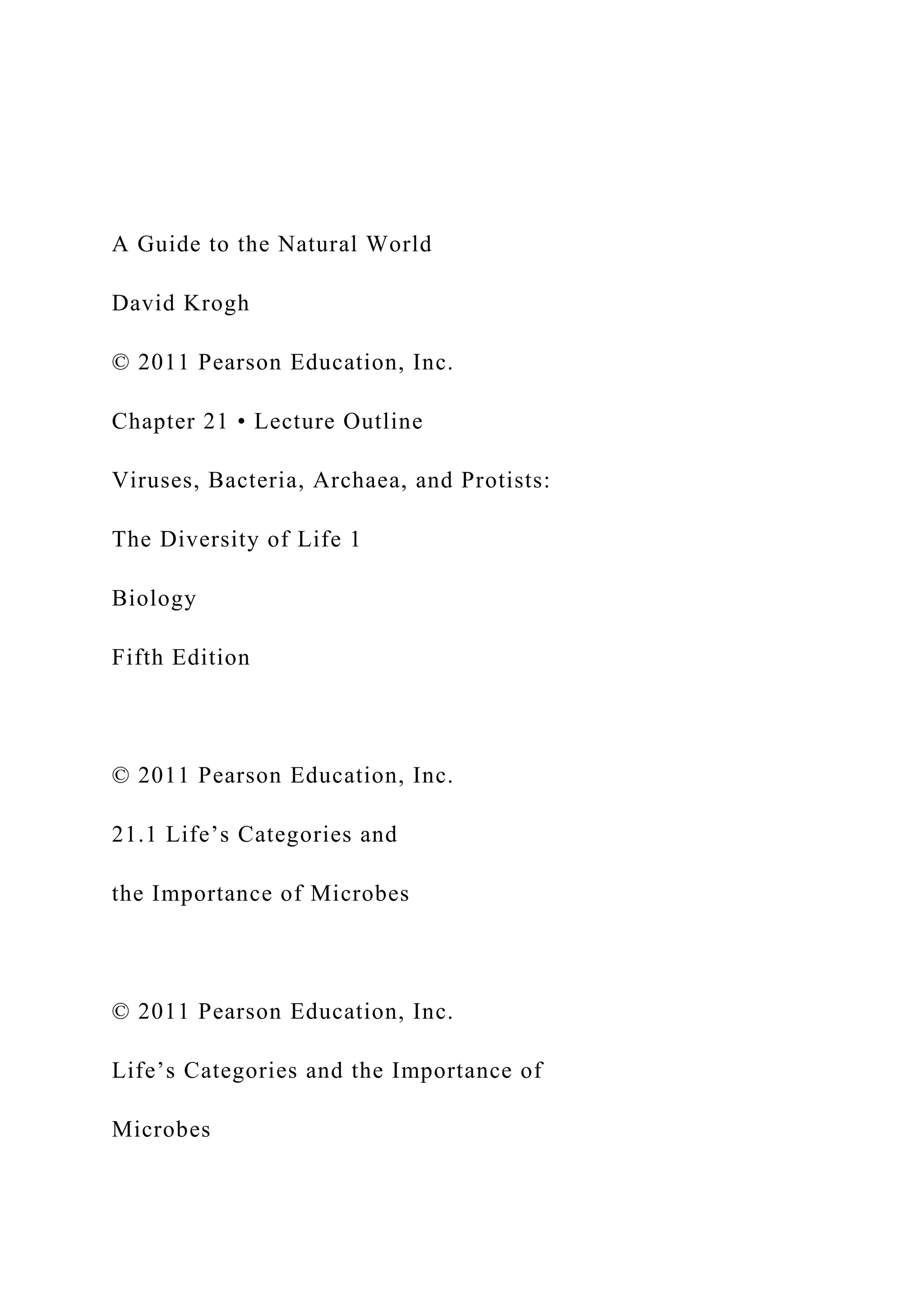 A Guide to the Natural World David Krogh © 2011 Pearso.docx