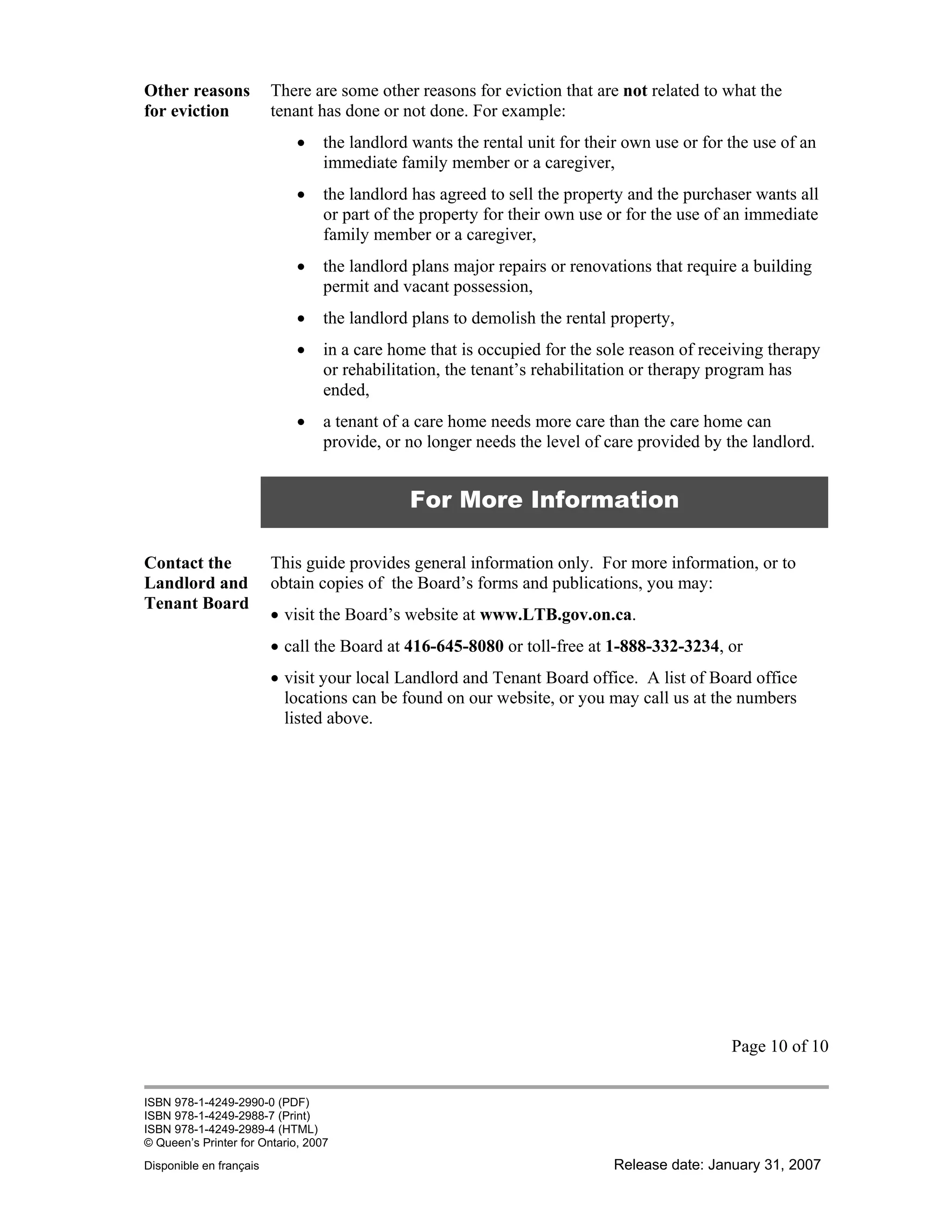 A guide to the ontario residential tenancies act | PDF