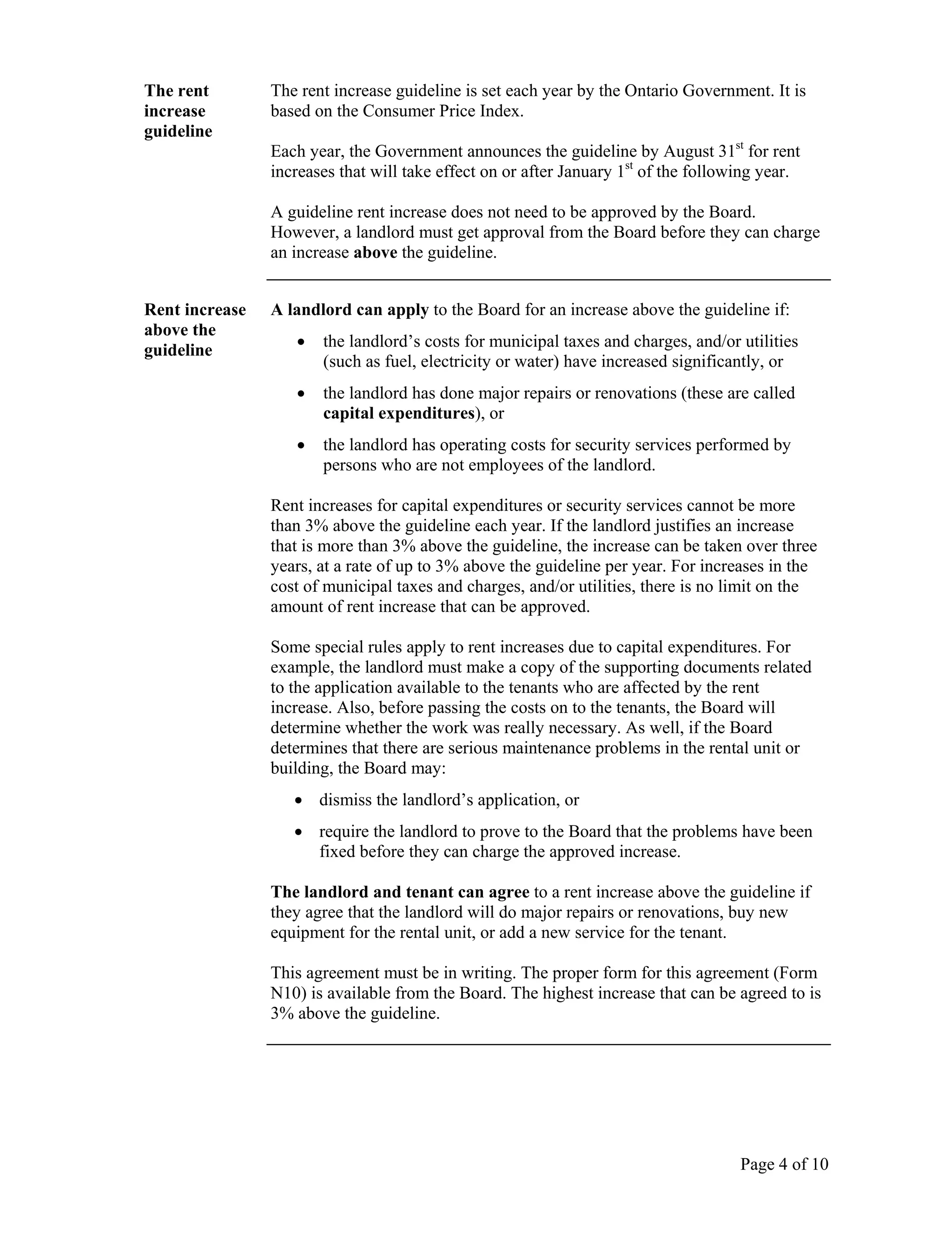 A guide to the ontario residential tenancies act | PDF