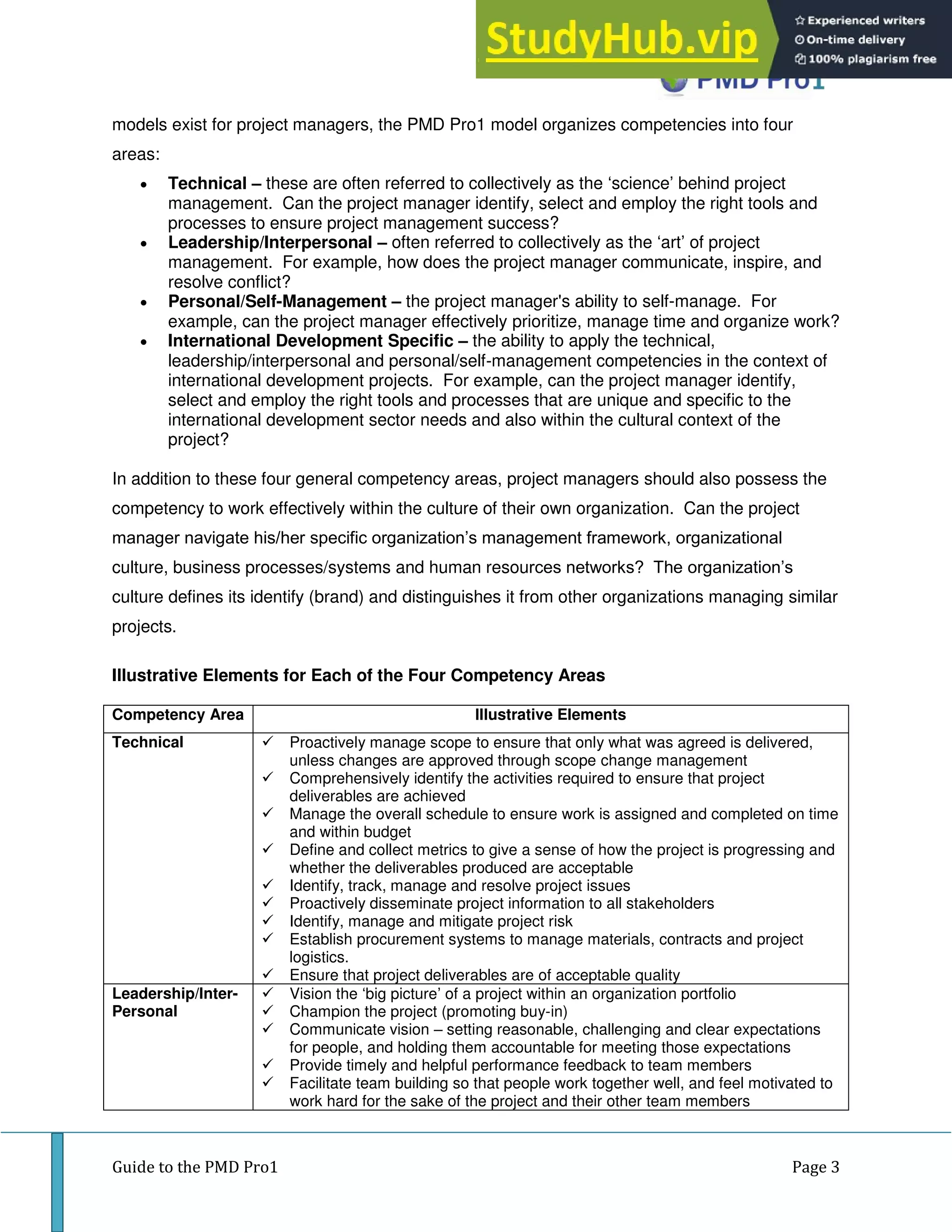 A Guide To The PMD Pro1 Project Management For Development Professionals Level 1 Guide To The ...