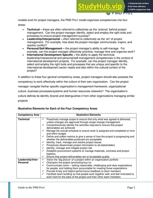 A Guide To The PMD Pro1 Project Management For Development Professionals Level 1 Guide To The ...