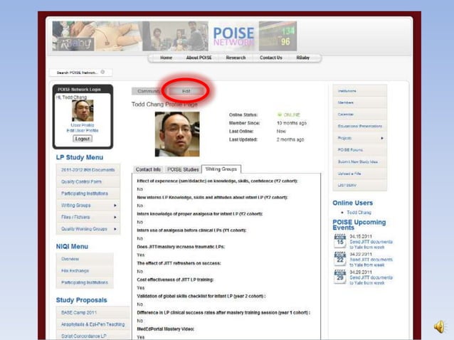 A guide to the poise network website v1.3 | PPT