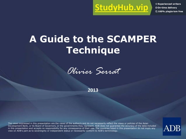 A Guide To The SCAMPER Technique | PPT