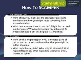 A Guide To The SCAMPER Technique | PDF