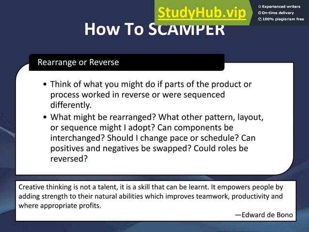 A Guide To The SCAMPER Technique | PPT