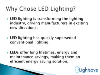 A guide to the specification of led lighting | PPTX