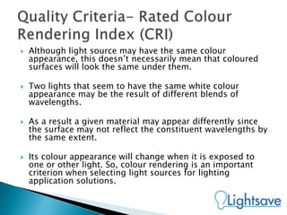 A guide to the specification of led lighting | PPTX