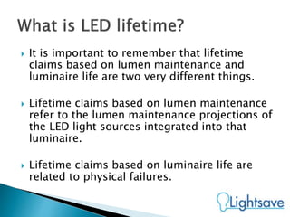 A guide to the specification of led lighting | PPTX