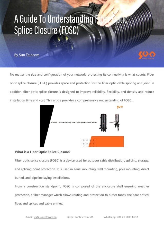A Guide To Understanding Fiber Optic Splice Closure（FOSC） | PDF