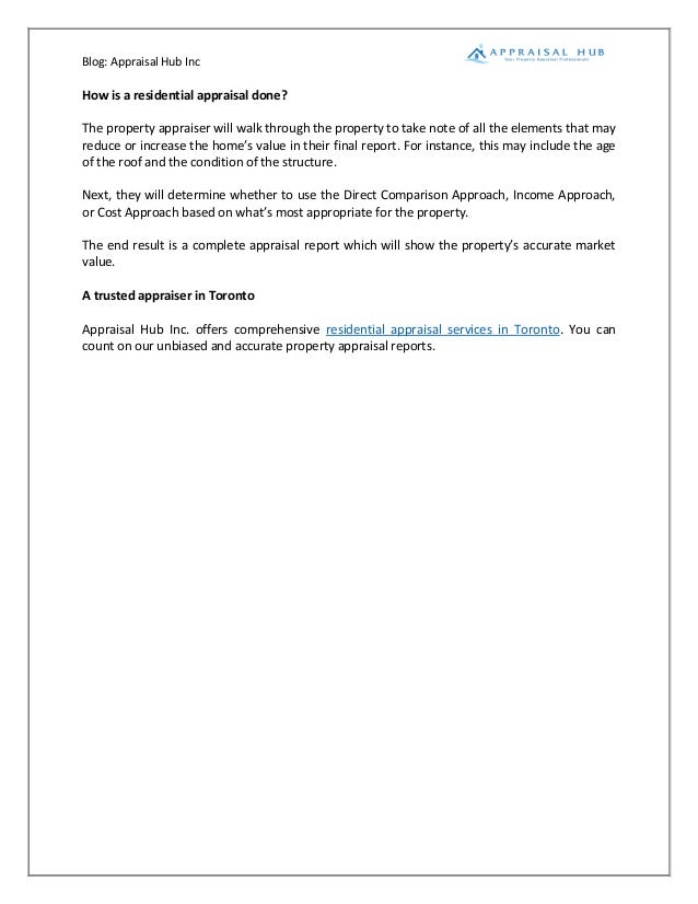 A Guide to Understanding Residential Appraisals