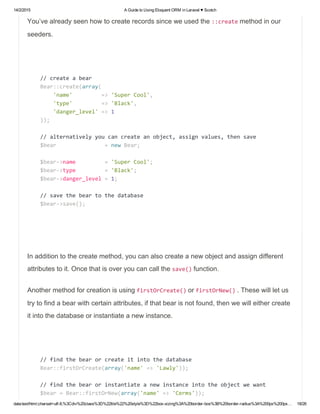 A guide to using eloquent orm in laravel ♥ scotch | PDF | Databases ...