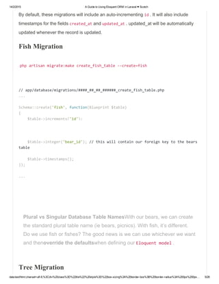 A guide to using eloquent orm in laravel ♥ scotch | PDF | Databases | Computer Software and ...