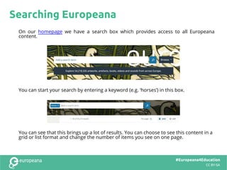 A guide to using Europeana for education | PPT