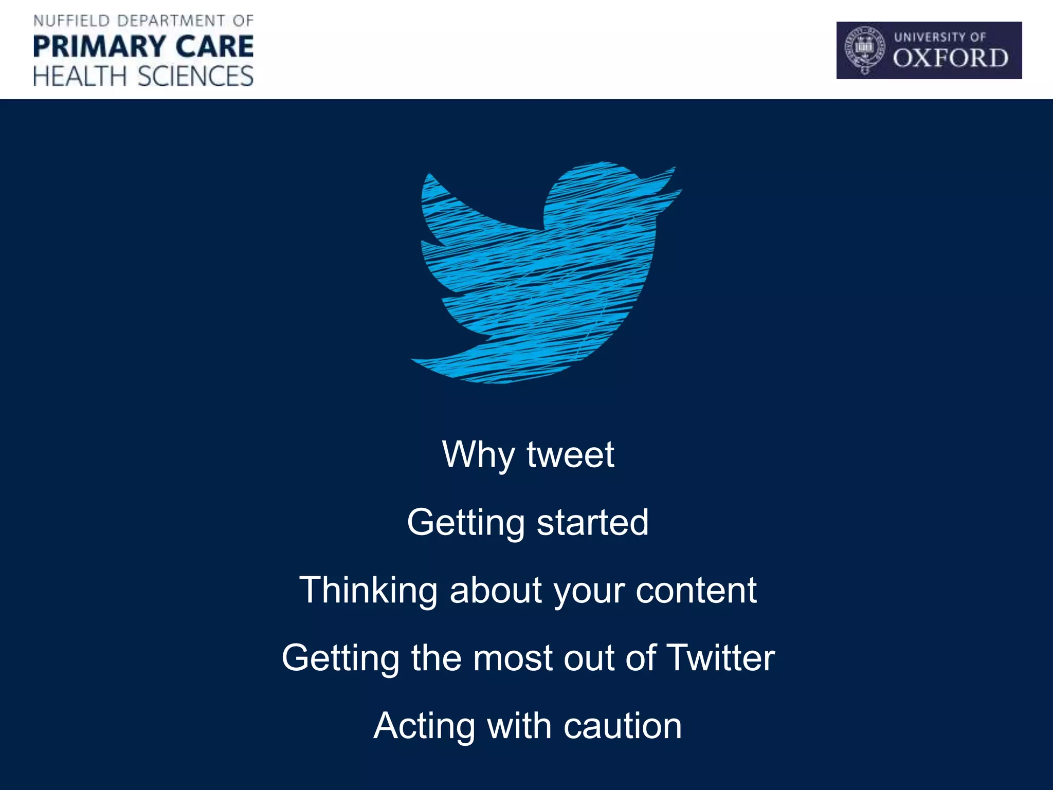 A guide to using twitter - for researchers | PPTX