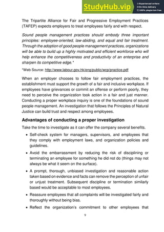 A GUIDE TO WORKPLACE INVESTIGATION A COMPANION TO THE INVESTIGATION ...