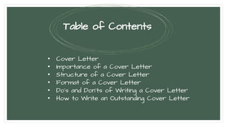 A Guide To Write An Outstanding Cover Letter | PPT
