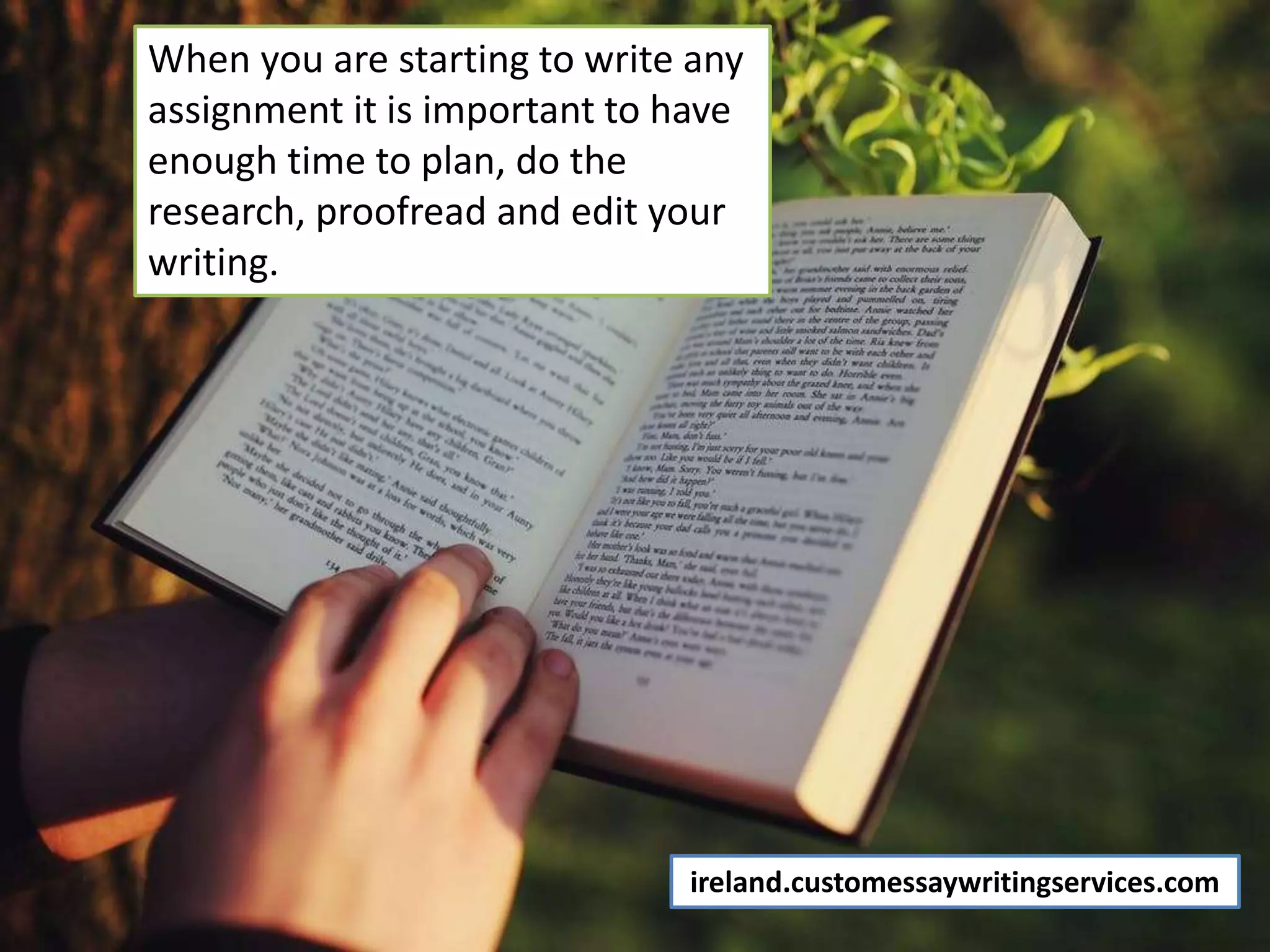 A Guide to Writing Assignments | PPT