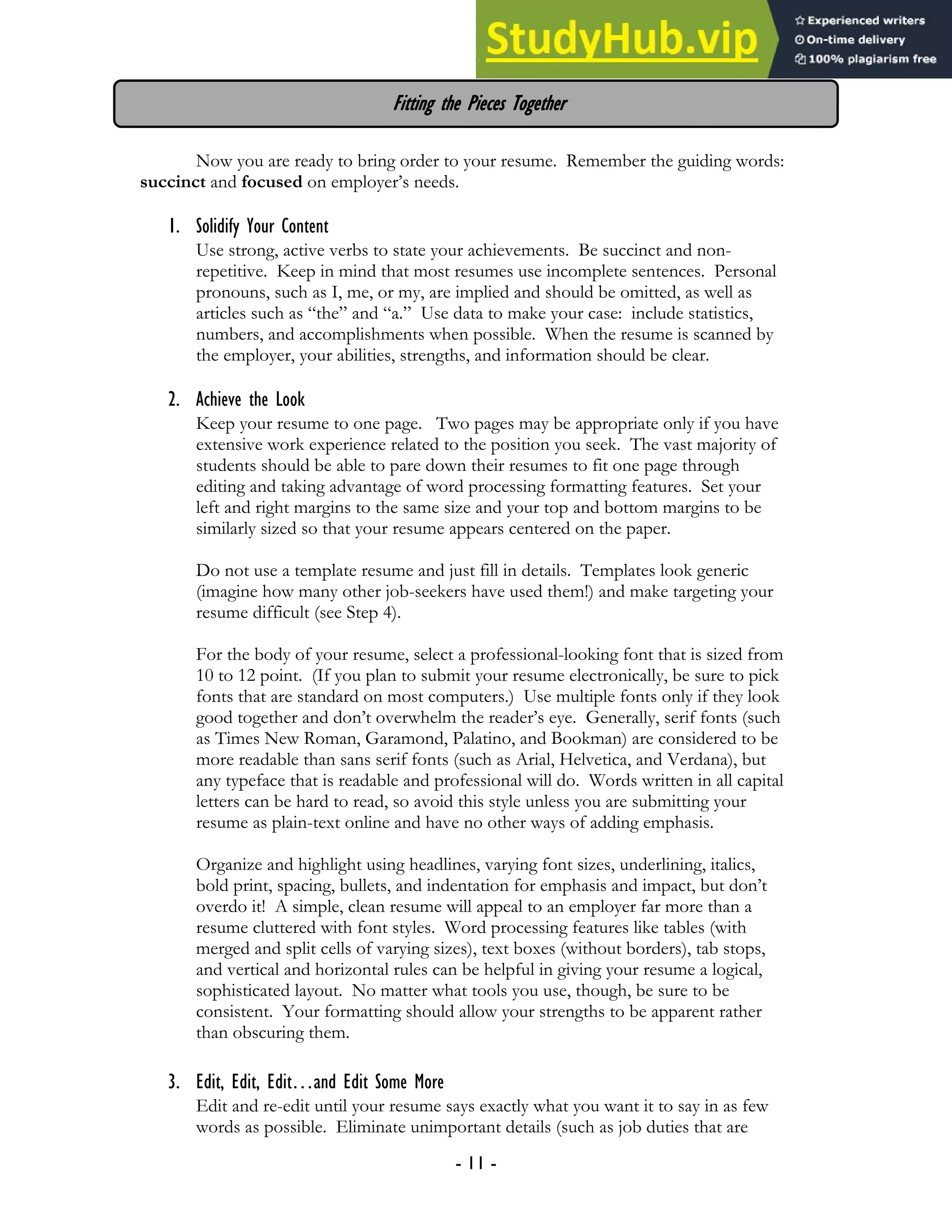 A Guide To Writing Effective Resumes And Cover Letters | PDF