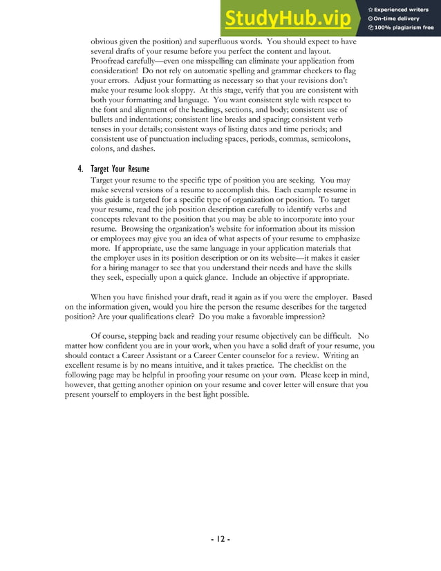 A Guide To Writing Effective Resumes And Cover Letters | PDF