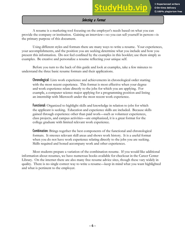 A Guide To Writing Effective Resumes And Cover Letters | PDF