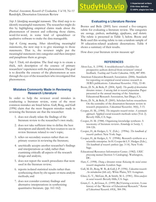 A Guide To Writing The Dissertation Literature Review | PDF