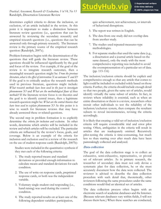 A Guide To Writing The Dissertation Literature Review | PDF