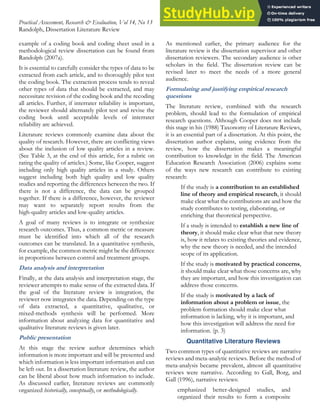 A Guide To Writing The Dissertation Literature Review | PDF