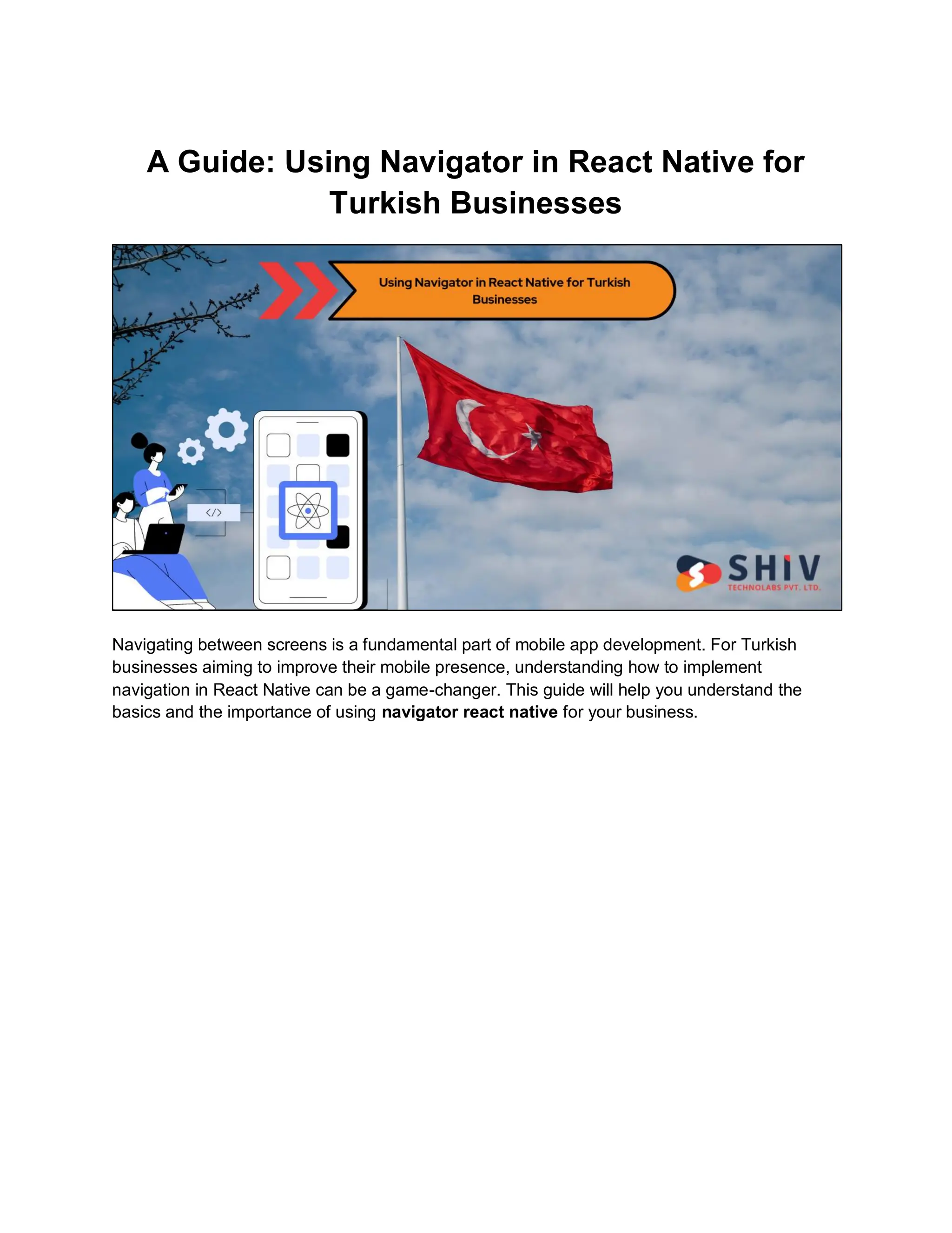 A Guide to Using Navigator in React Native for Turkish Businesses | PDF