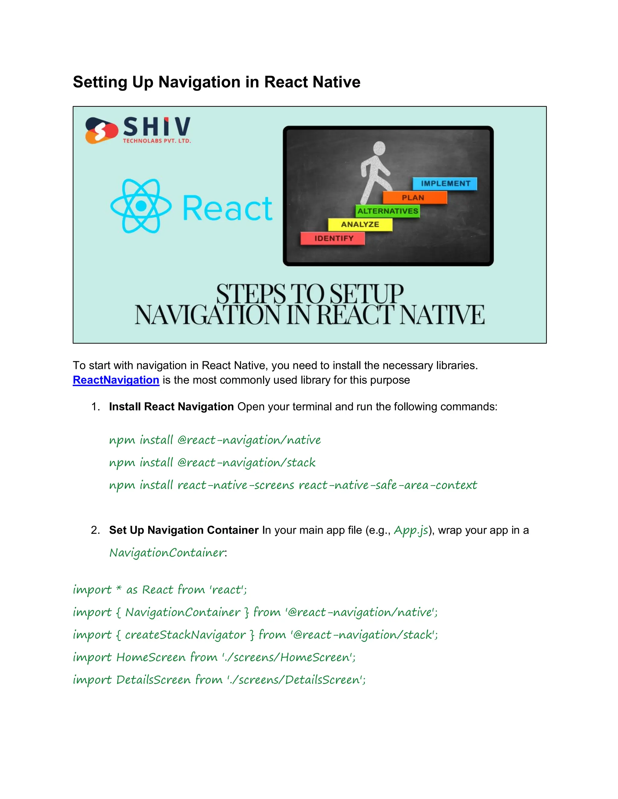 A Guide to Using Navigator in React Native for Turkish Businesses | PDF