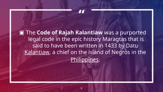 Aguilar, Rosemarie (Justiniano-Kalantiaw Code).pptx