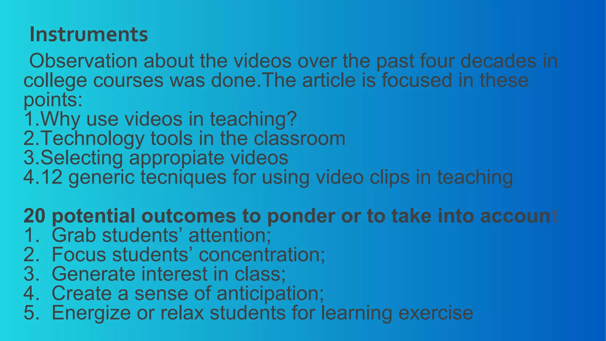 Multimedia Teaching with Video Clips: TV, Movies, YouTube, and mtvU in ...