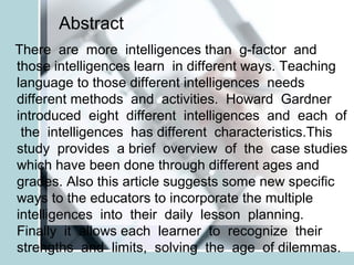 An Overview of Case Studies About the Influence on Multiple ...
